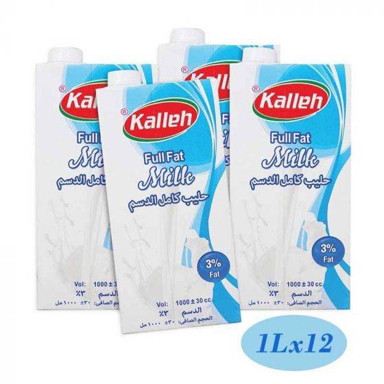FROZEN & DAIRY :: Kalleh Full Fat Long Life Milk 1L x 12 Packs